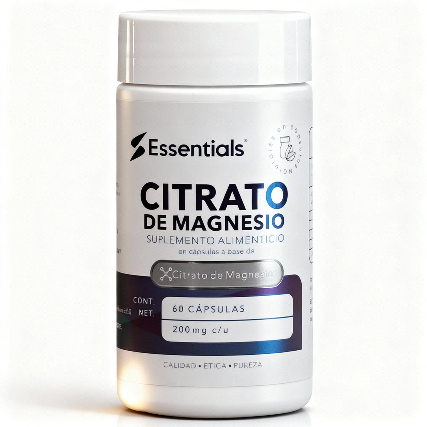 Citrato de magnesio 200mg 60 Cápsulas – Essentials